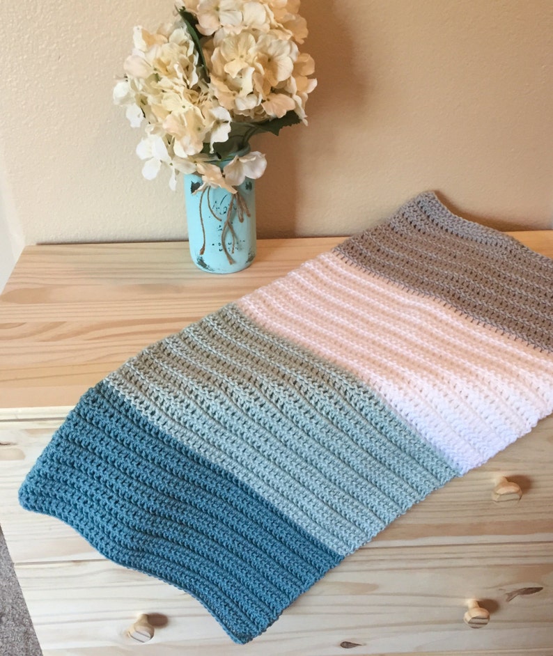 Stripe Baby Blanket/block Stripe Pattern Crochet - Etsy