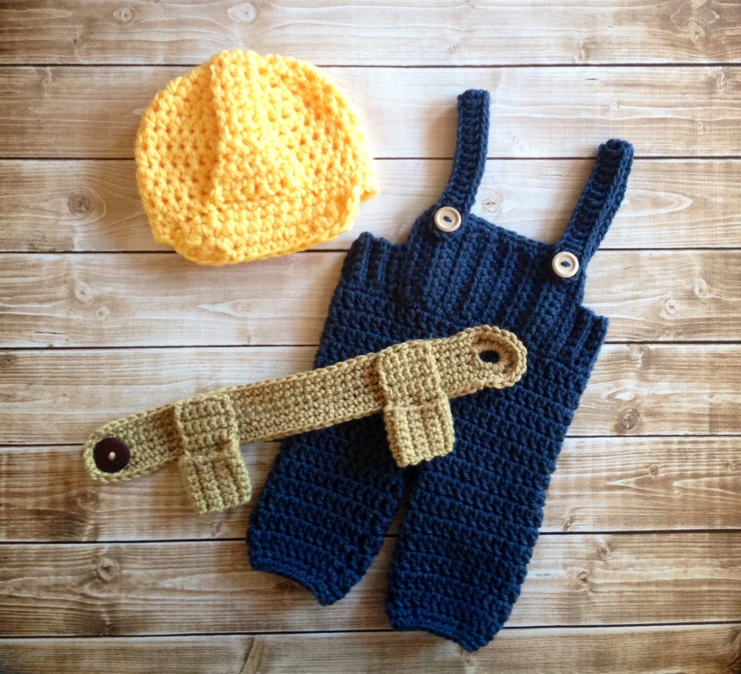 Baby Construction/ Contractor/ Helmet, Overalls, and Tool Belt Set in ...