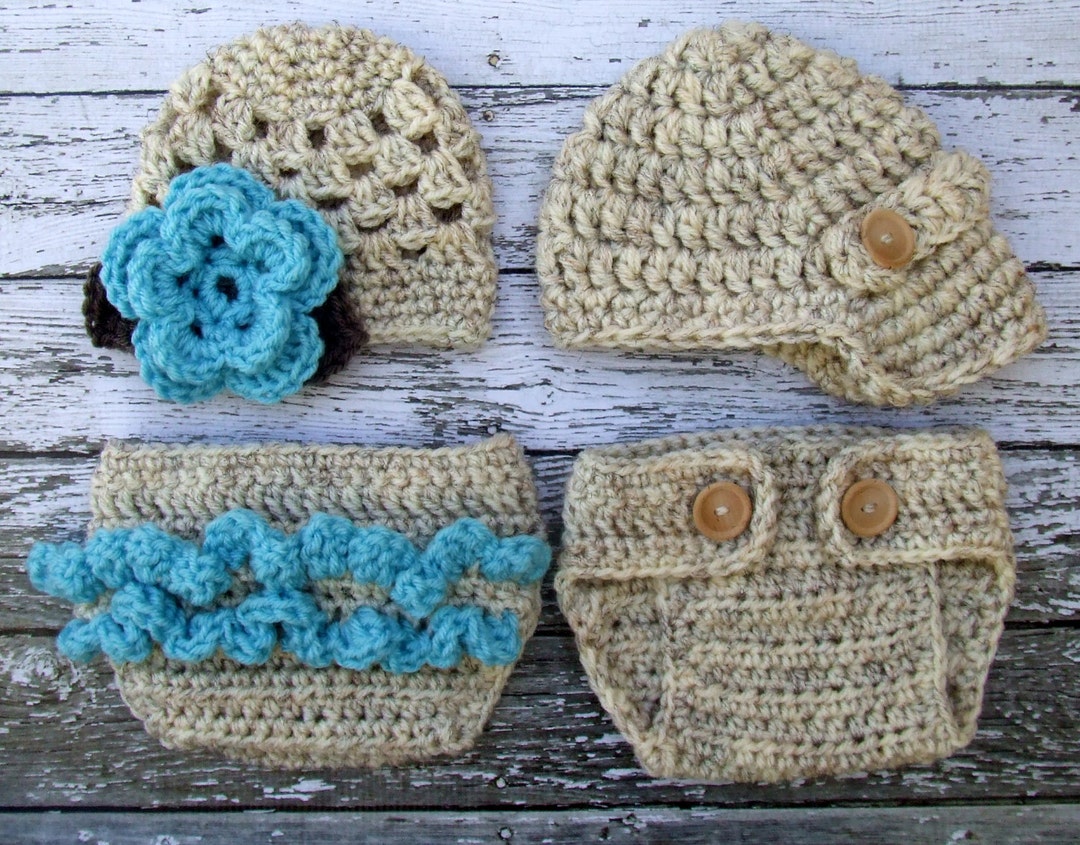 Twin Photography Prop Set in Wheat Teal and Taupe Available - Etsy