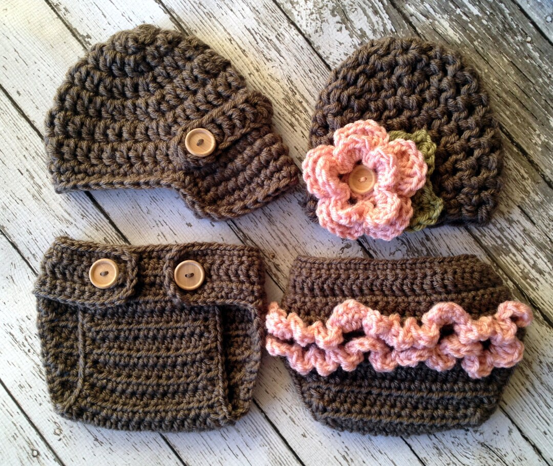 Twins Photography Prop Set in Taupe, Baby Pink and Olive Green ...