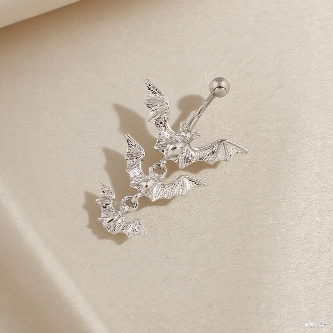Halloween Bat Belly Button Ring: Titanium Steel Dangle Pendant - Etsy