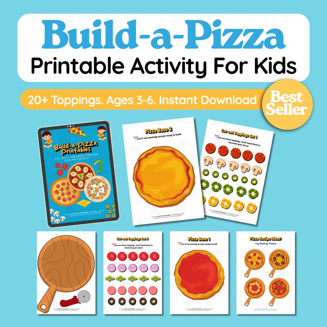 Build-a-pizza Pretend Play Kit: Montessori Food Craft (PDF Download - Etsy