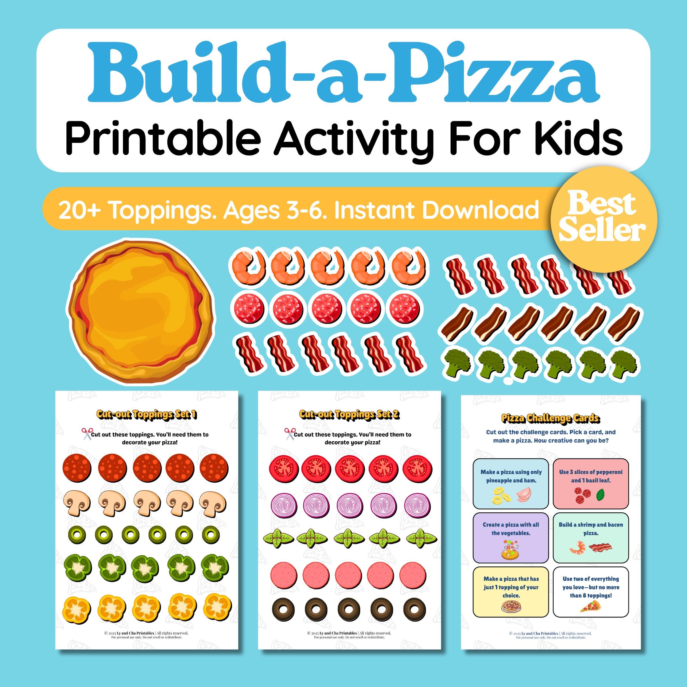 Build-a-pizza Pretend Play Kit: Montessori Food Craft (PDF Download - Etsy