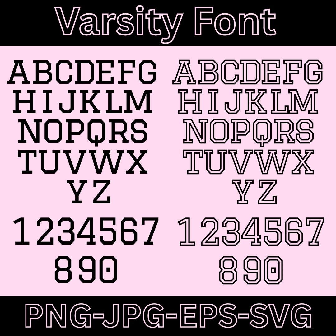 Varsity Font SVG Bundle: Sports Letters, Numbers, and Clipart - Etsy ...
