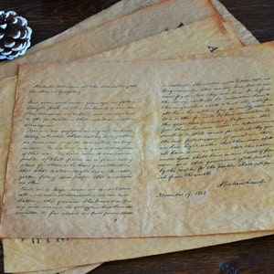 Aged Parchment Reproduction America Dissected / Vintage Paper Ephemera ...