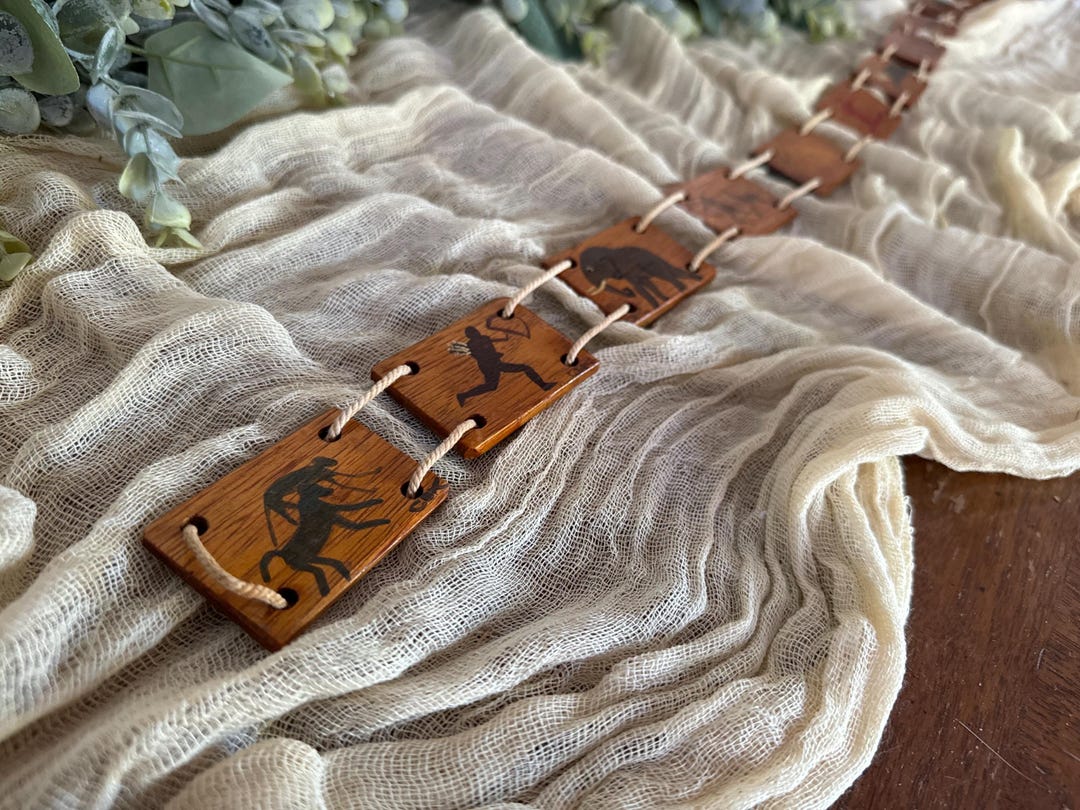 38” CBK Wood Tile Art Petroglyph Style 2716 African Safari Wall Piece ...