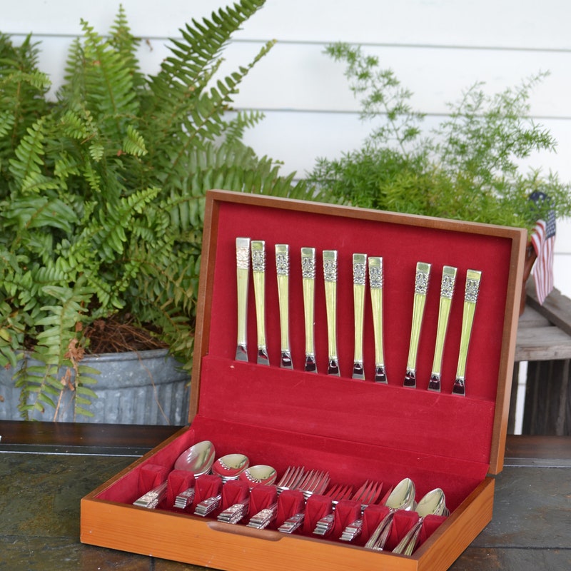 Fork and Spoon Set With Case - Etsy