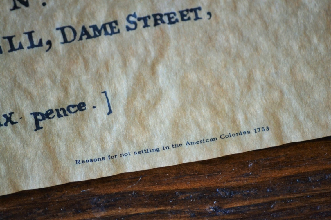 Aged Parchment Reproduction America Dissected / Vintage Paper Ephemera ...