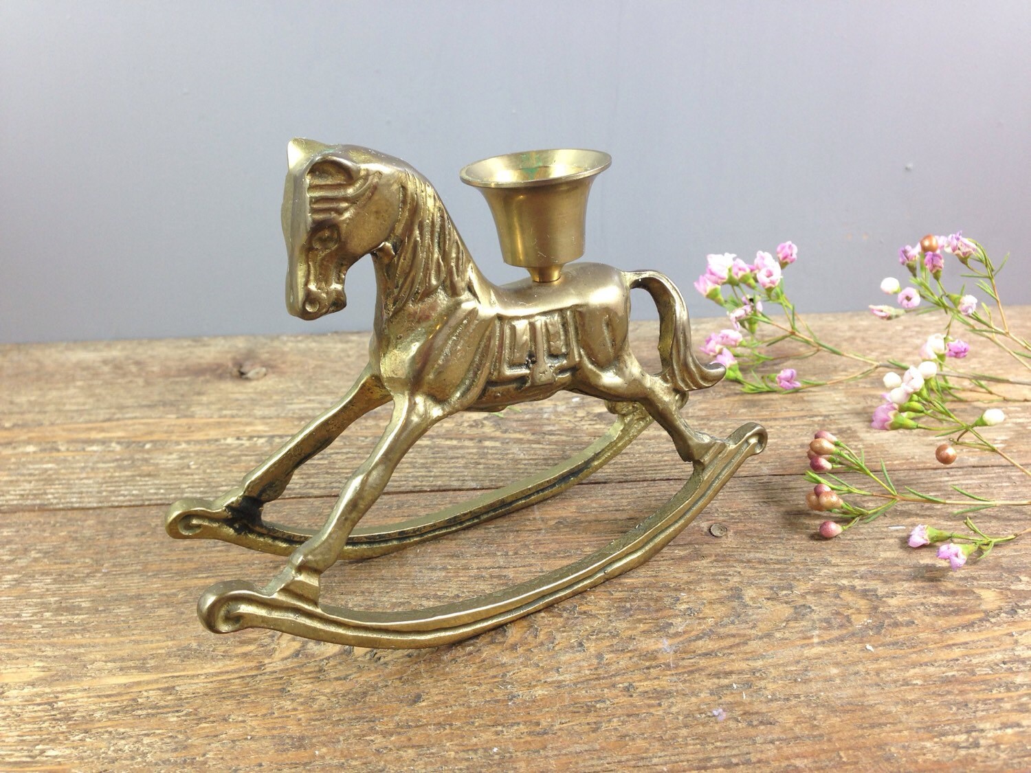 Brass Rocking Horse Candle Holder Candleholders Candles & Holders etna ...