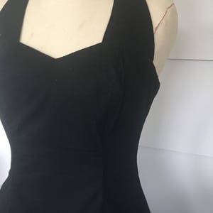 1980's D.B.A. L.A. Halter LBD Retro Little Black Dress / | Etsy