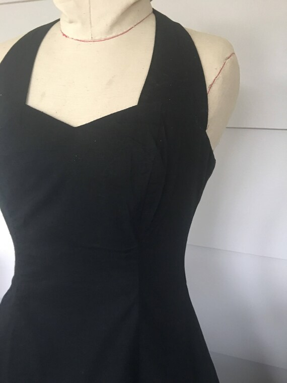 1980's D.B.A. - L.A. halter LBD retro little black dr… - Gem