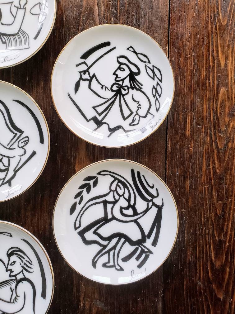 Mini Artist themed plates The Arts Endicott-Seymour | Etsy