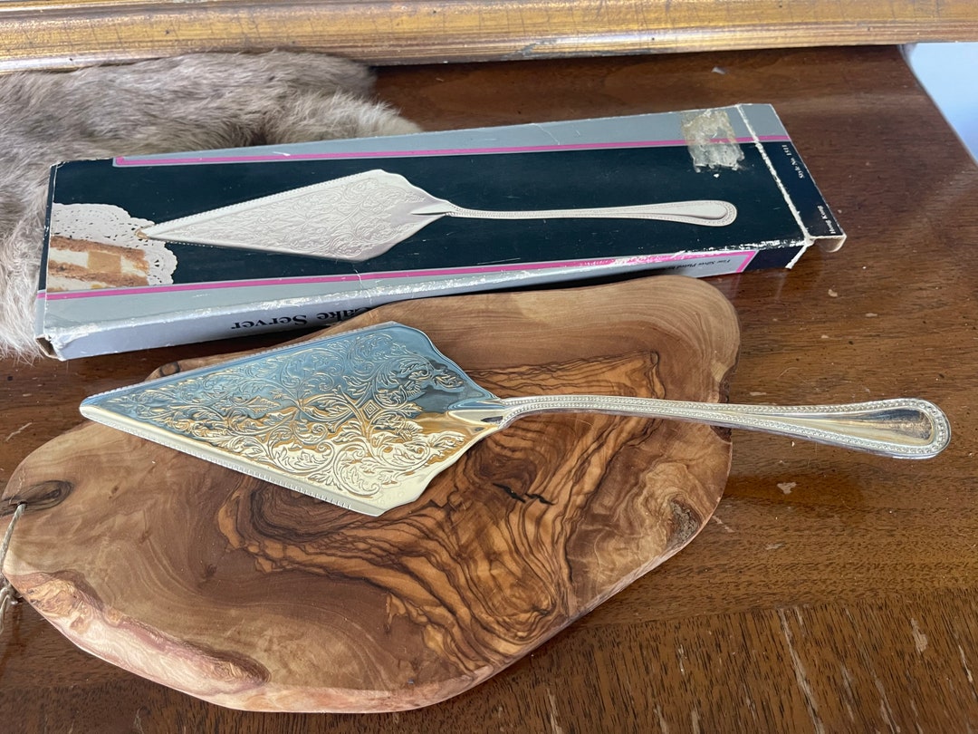 Godinger Cake Server Silver Plated Serving Utensil 1511 in Box 80s ...