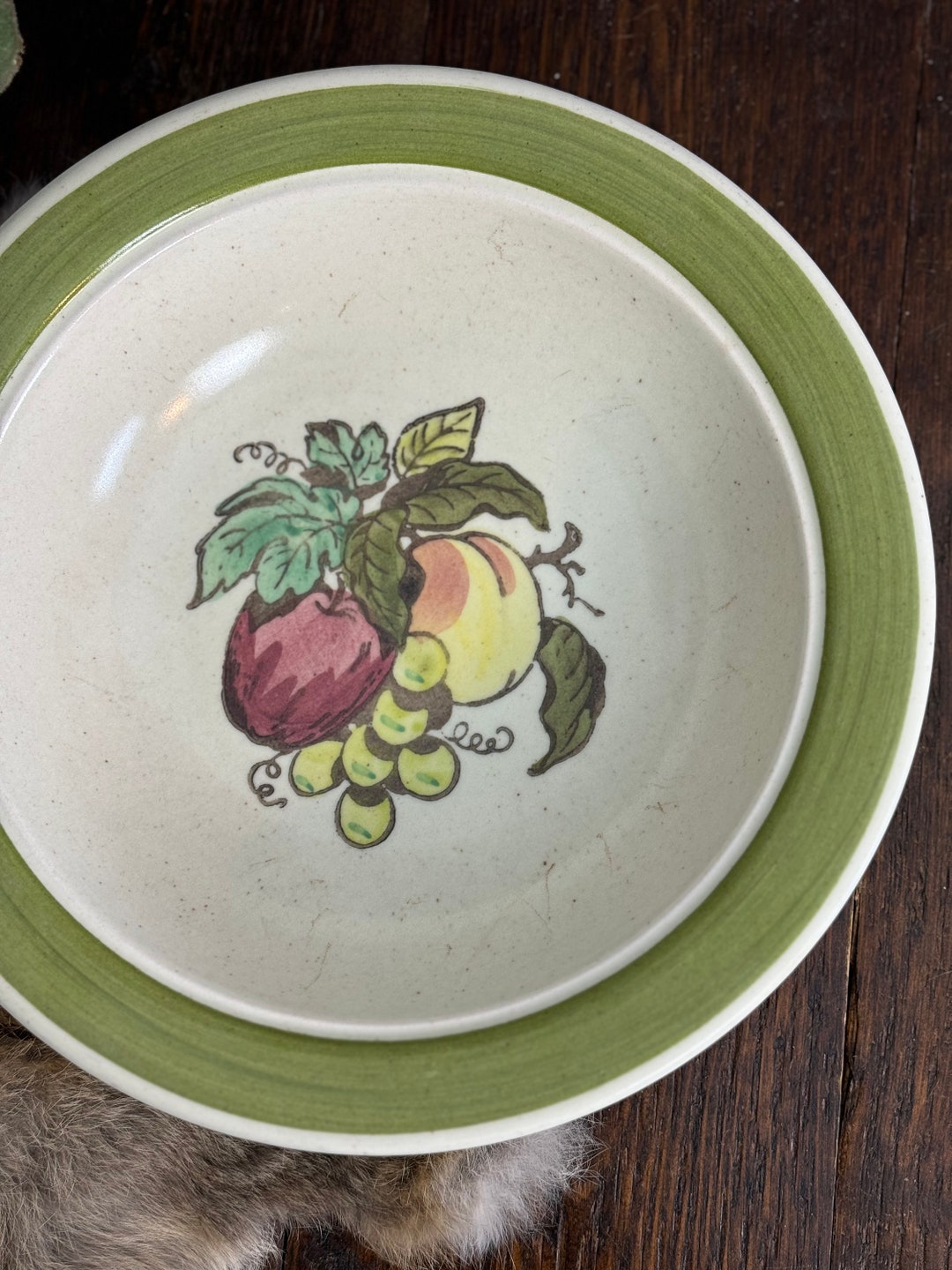 10 Metlox Provincial Vegetable Bowl Fruit 70s Green Poppytrail Ceramic ...