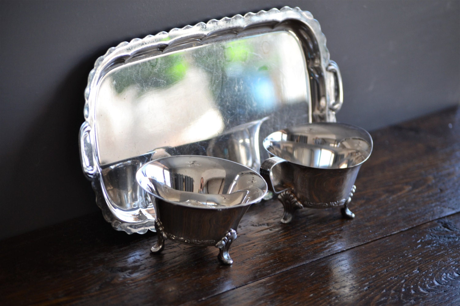 Nils Johan Prima N S Sweden Silver Plate Cream & Sugar With - Etsy