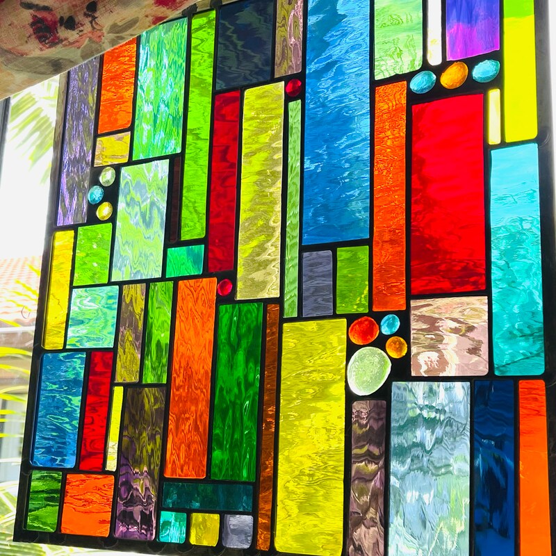 Stain Glass Panel Window - Etsy