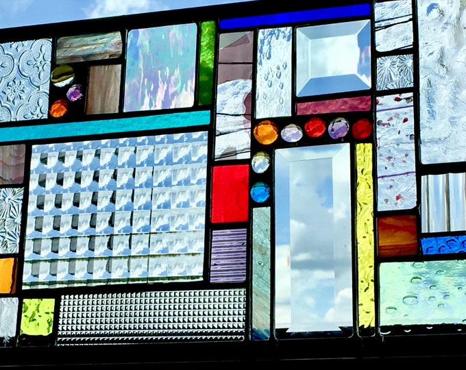 Stained Glass Window Panel Wild About COLOR - Etsy