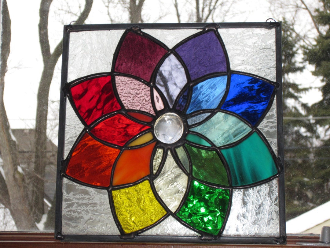 Stained Glass Color Wheel Pinwheel Custom Ordered - Etsy
