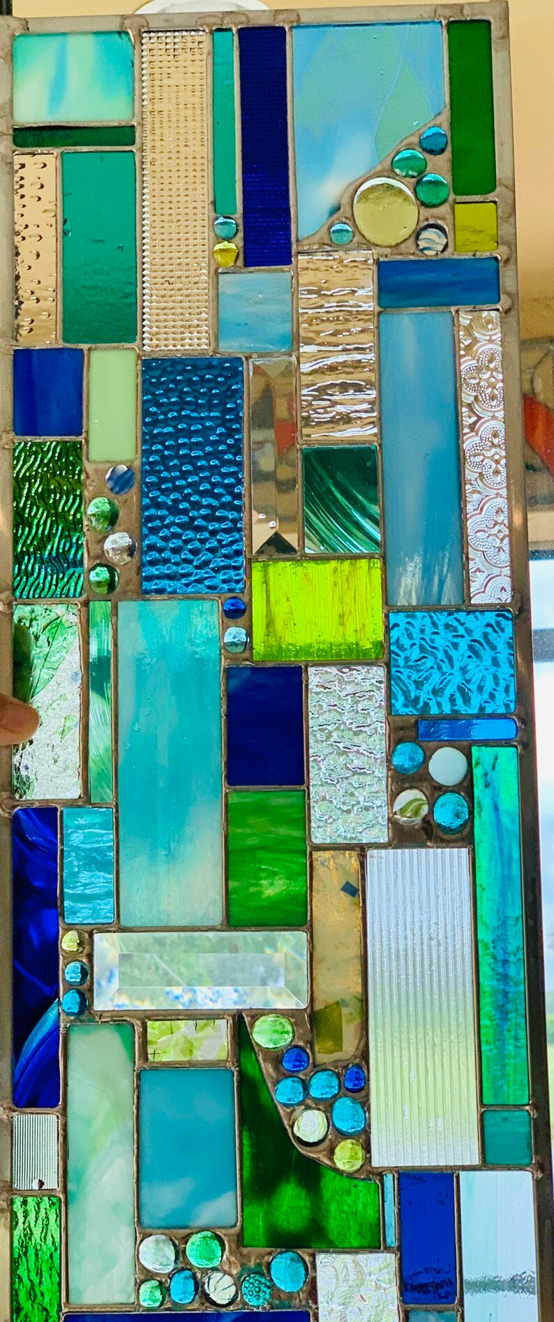 Stained Glass Sea Glass Ocean View | Etsy