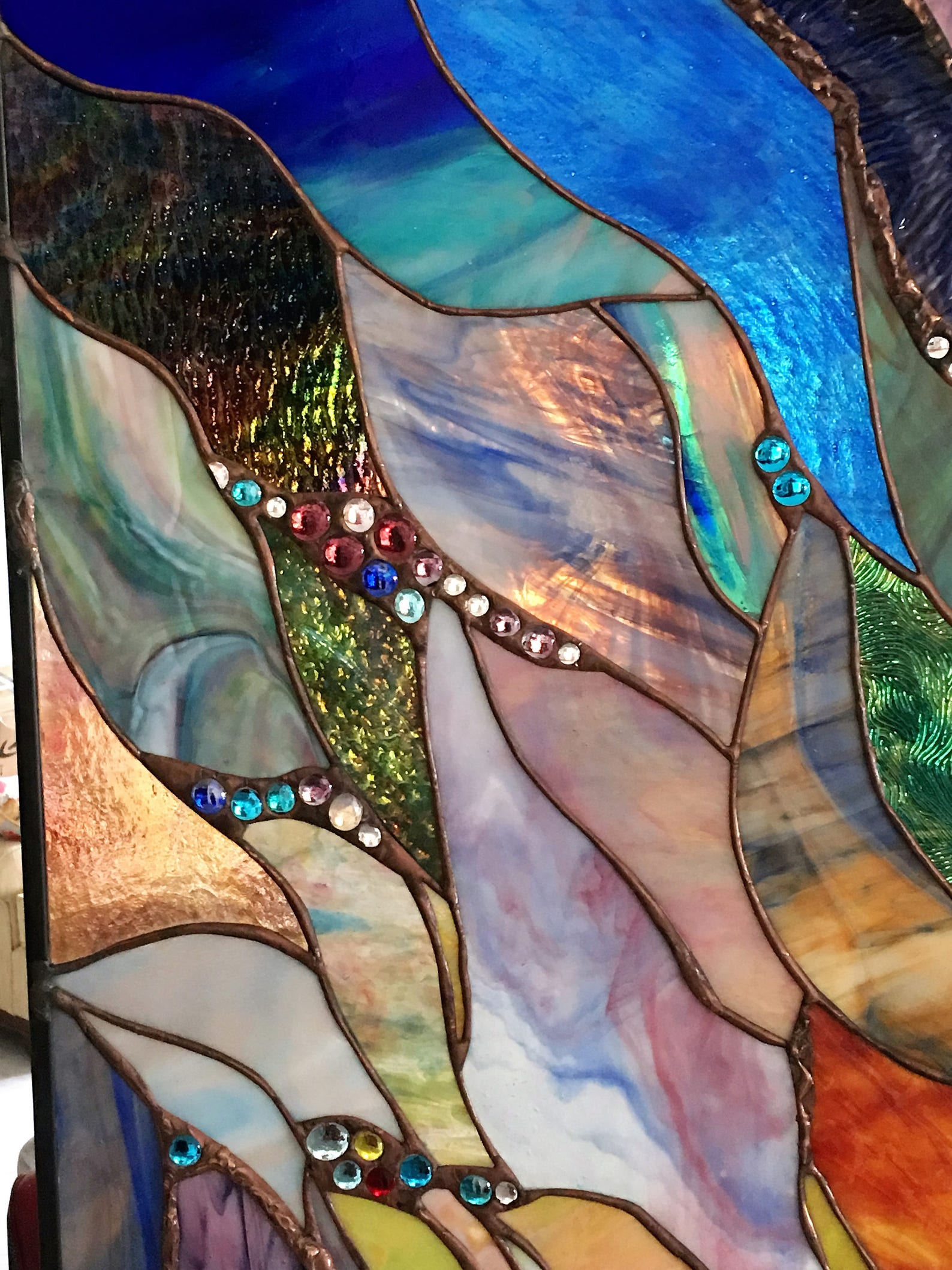 Sunrise Stained Glass Window Panel Custom Ordered By Barbara Etsy