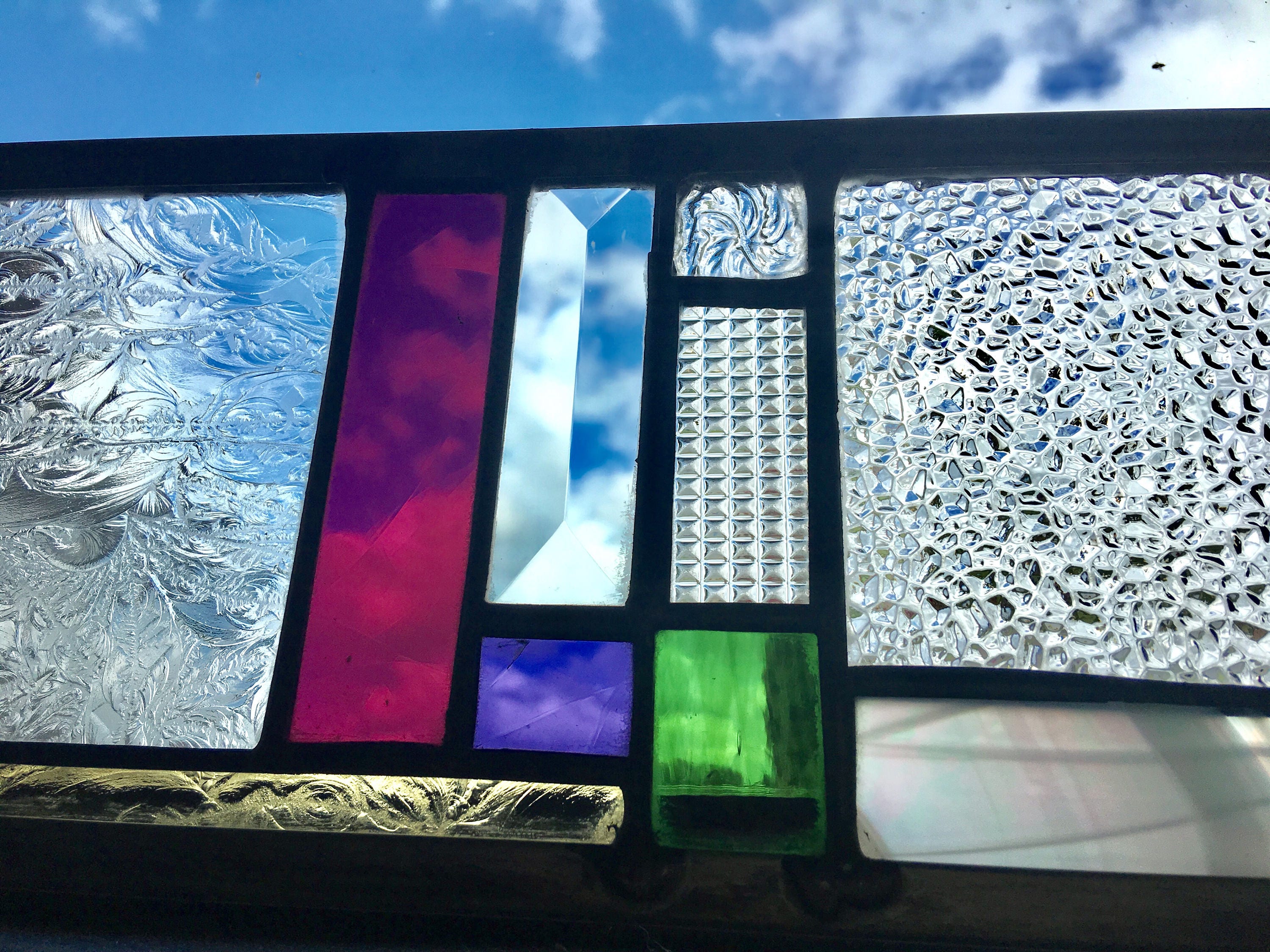Stained Glass Transom in spots of brilliant color and gorgeous | Etsy