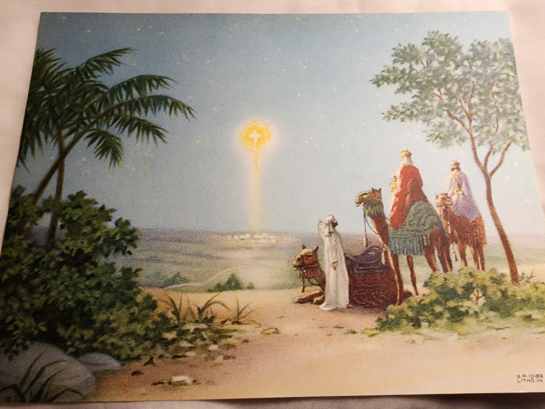 NICE Vintage Three Kings Lithograph - Etsy