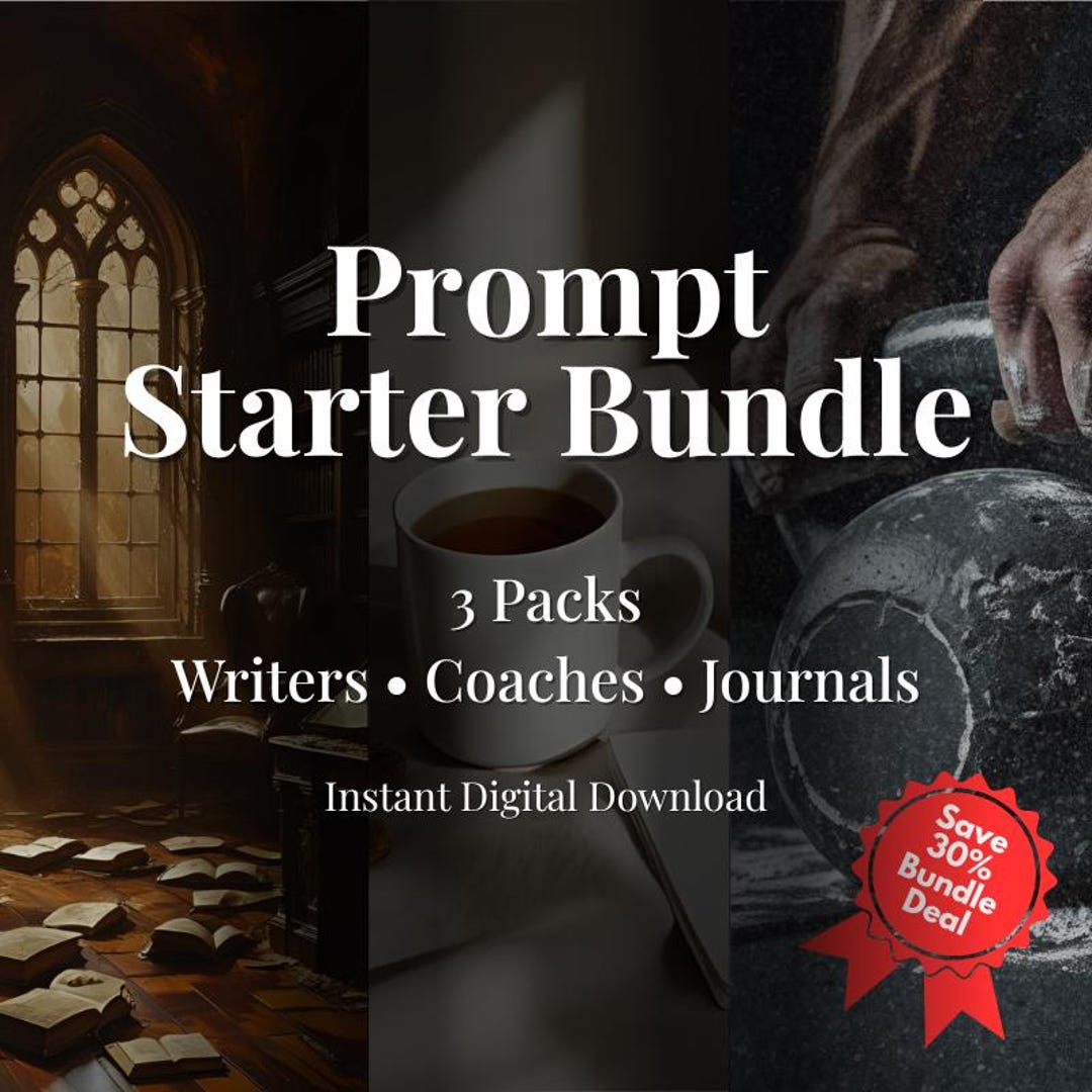 Prompt Starter Bundle – 3 Prompt Packs for Writers, Coaches & Creators ...