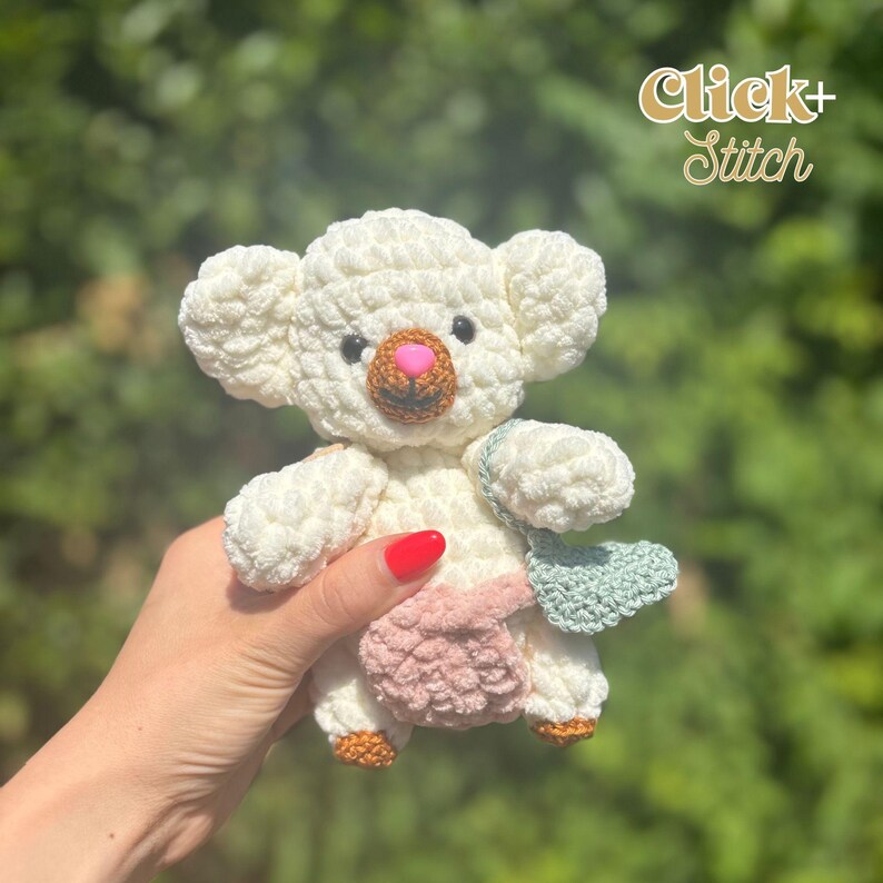 Retro Crochet Bear Amigurumi Pattern: Button Plushie Toy (PDF Download ...