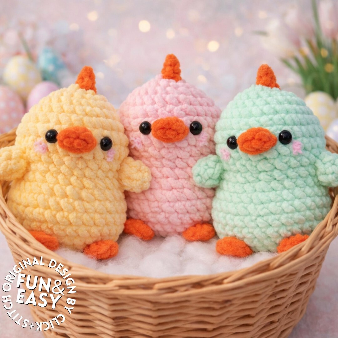 Chubby Chick Crochet Pattern – Cute Plush Baby Chick, Easter Amigurumi ...