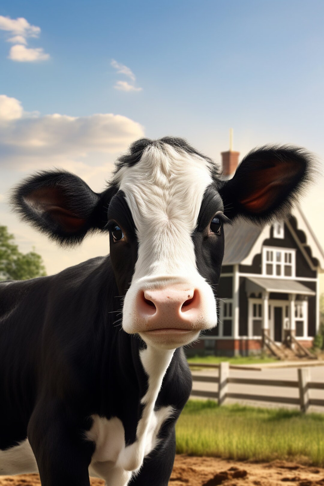 Cute Cow Wall Art - Etsy