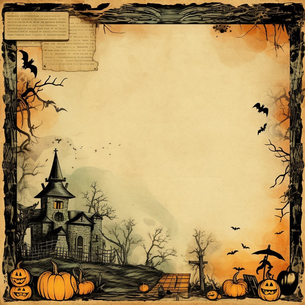 12x12 Vintage Halloween Printable Papers 11 Sheets - Etsy
