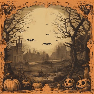 12x12 Vintage Halloween Printable Papers 12 Sheets - Etsy