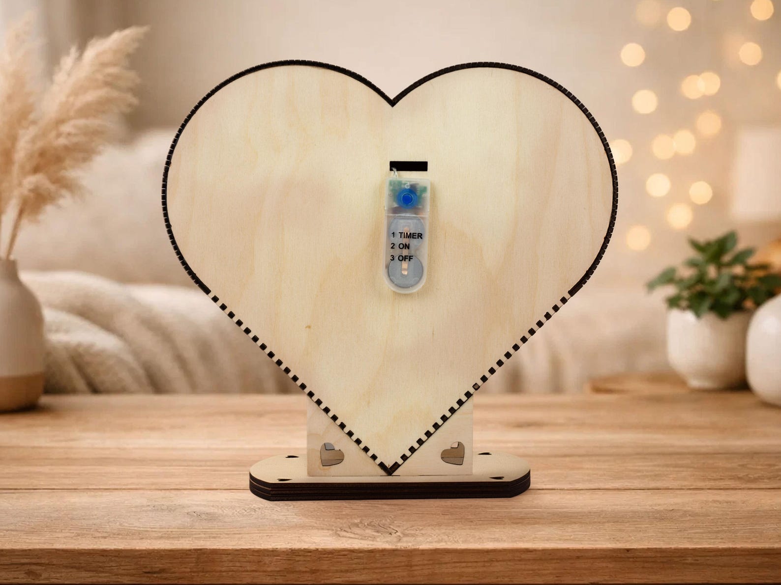 Lámpara LED de corazón de San Valentín personalizada SVG / Boda para ...