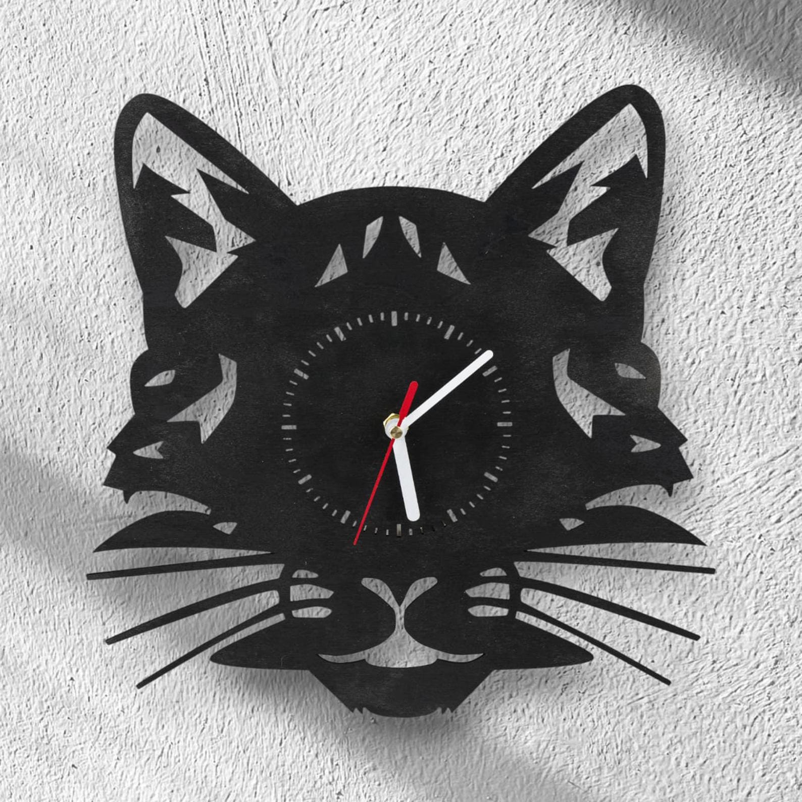 3D Wooden Cat Clock SVG: Laser Cut DIY Home Decor (digital Download) - Etsy