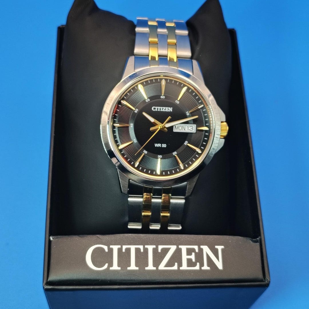 Vintage 2013 Citizen Day Date 40mm Mens Quartz Two Tone Watch Full Set ...