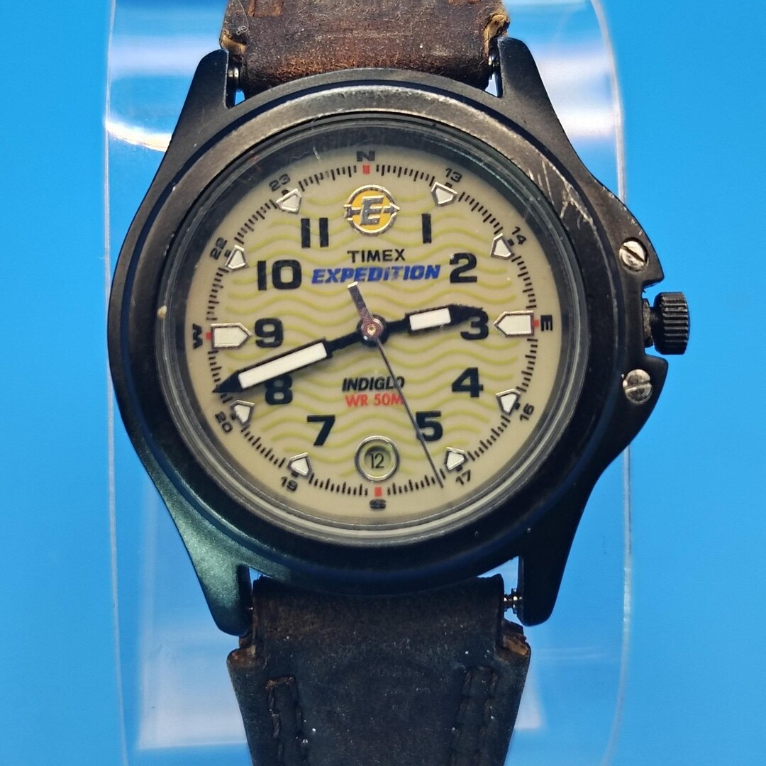 Vintage 1998 Timex Expedition Indiglo Date Wave Dial 30mm Women's ...