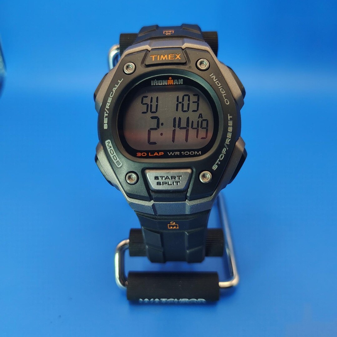 Vintage 2012 Timex Iron Man Indiglo 42mm Men's Quartz Sports Watch 100m ...