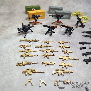 200 Piece Custom Minifigure Military Weapons & Gear Pack – Full Army ...