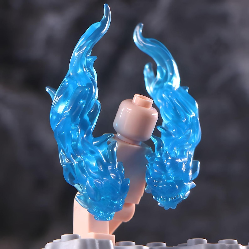 Custom Minifigure Flame Dragon Fist Effect Parts – Translucent Power ...