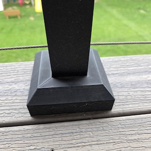 2x2 Post Base Trim | Modern Metal Railing Skirt | Fence Post Cover for ...