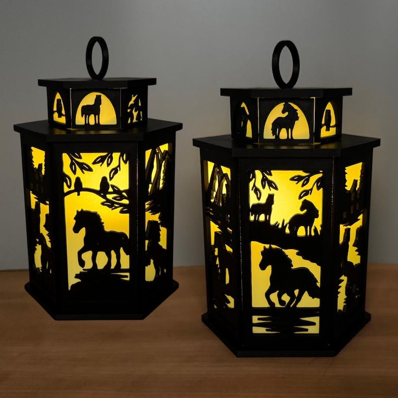 3D Printed Horse Lantern STL Home Decor Tea Light Candle Holder Home ...