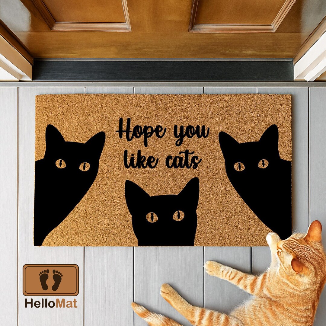 Hope You Like Cats Doormat: Natural Coir Pet Welcome Mat - Etsy