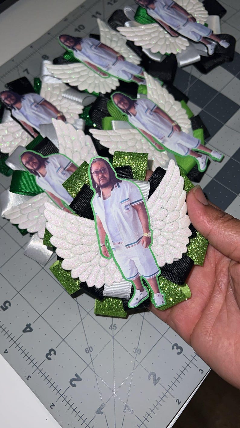 Custom Memorial Ribbon Pins With Angel Wings Personalized Tribute ...