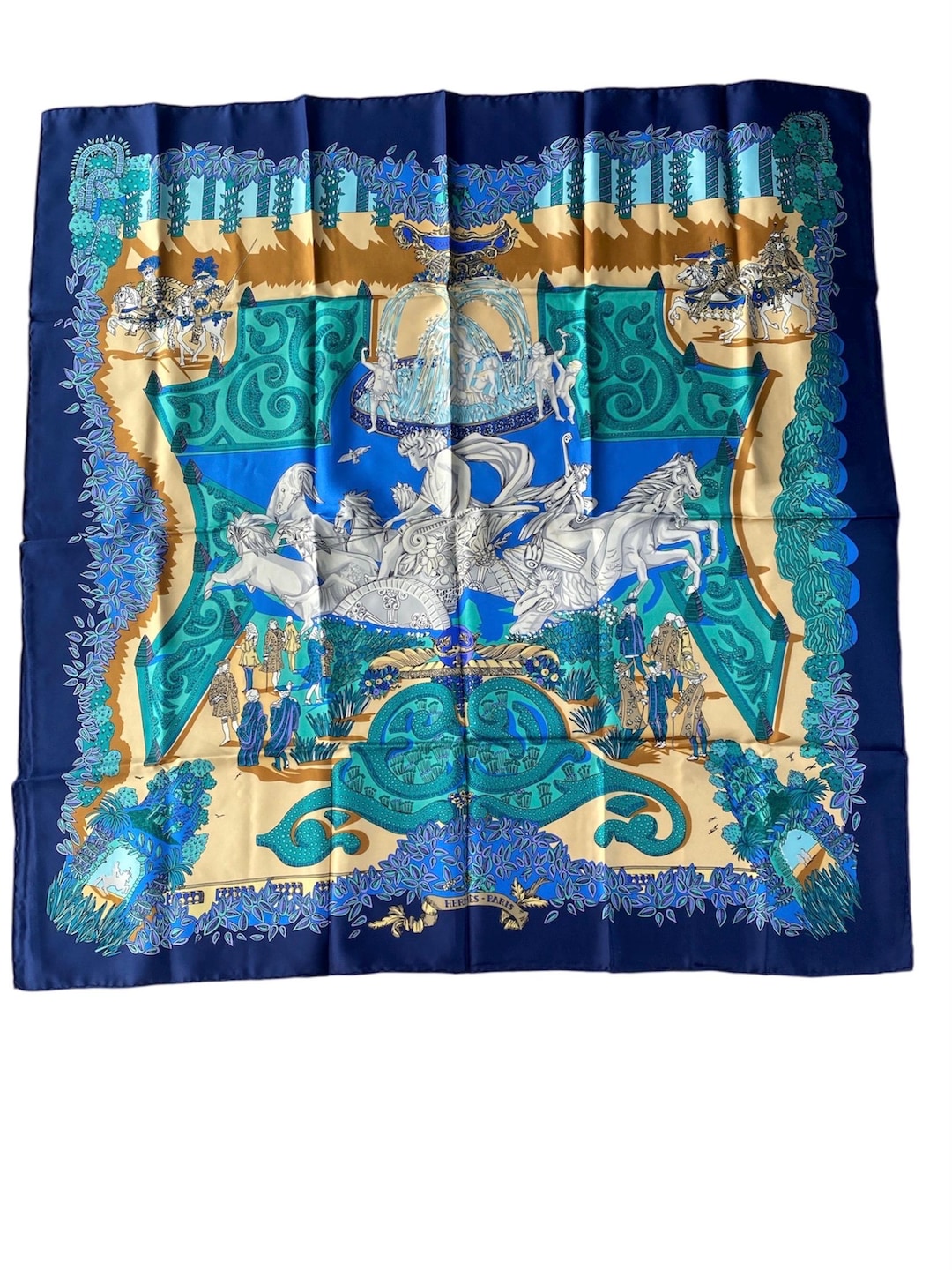 Hermès Carré 90 “le Paradis Du Roy” – Annie Faivre 1997 - Etsy