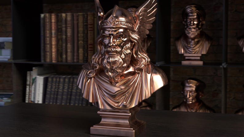 Odin Bust Sculpture 3D Printable STL File - Etsy