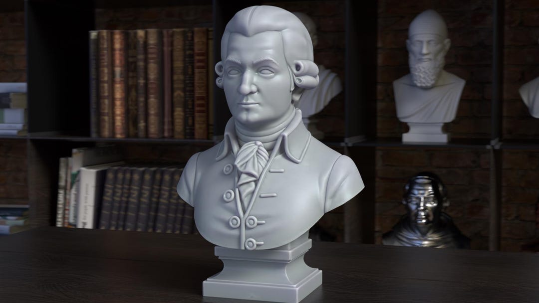 Wolfgang Amadeus Mozart – Bust Sculpture 3D Print Model STL File ...