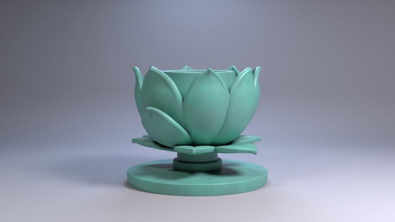 Lotus Blossom Pen Holder – Serenity Desk Organizer, STL File, 3D ...