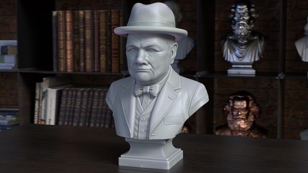 Winston Churchill – Bust Sculpture 3D Print Model STL File, Printable ...