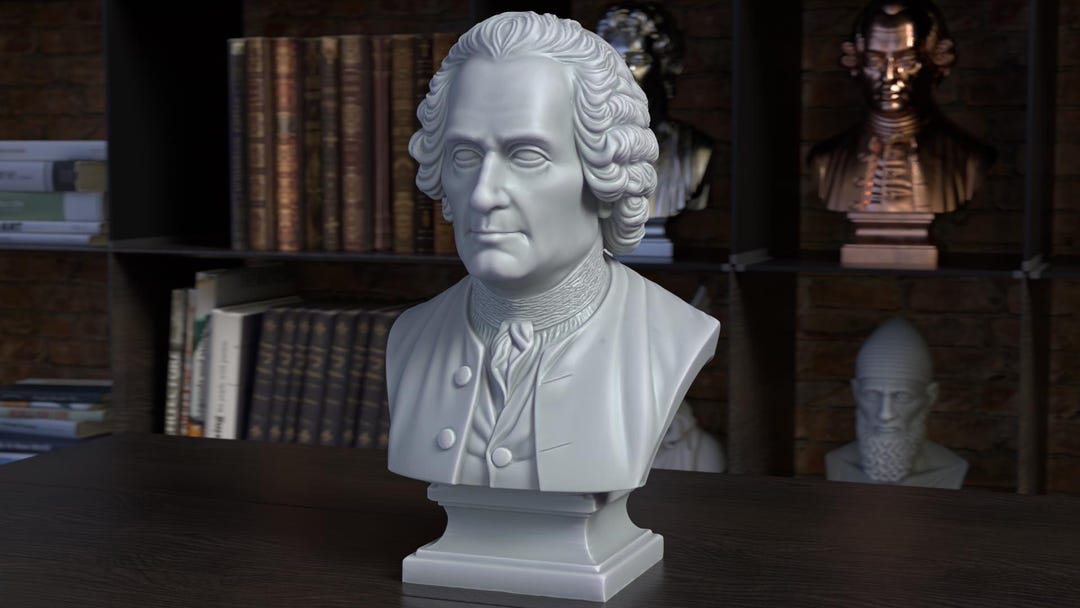 Jean-jacques Rousseau Bust 3D Printable STL File - Etsy