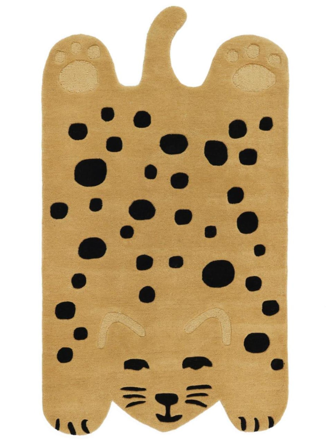 Hand Tufted Wool Leopard Rug Animal Kids Room Carpet Cute Playful ...